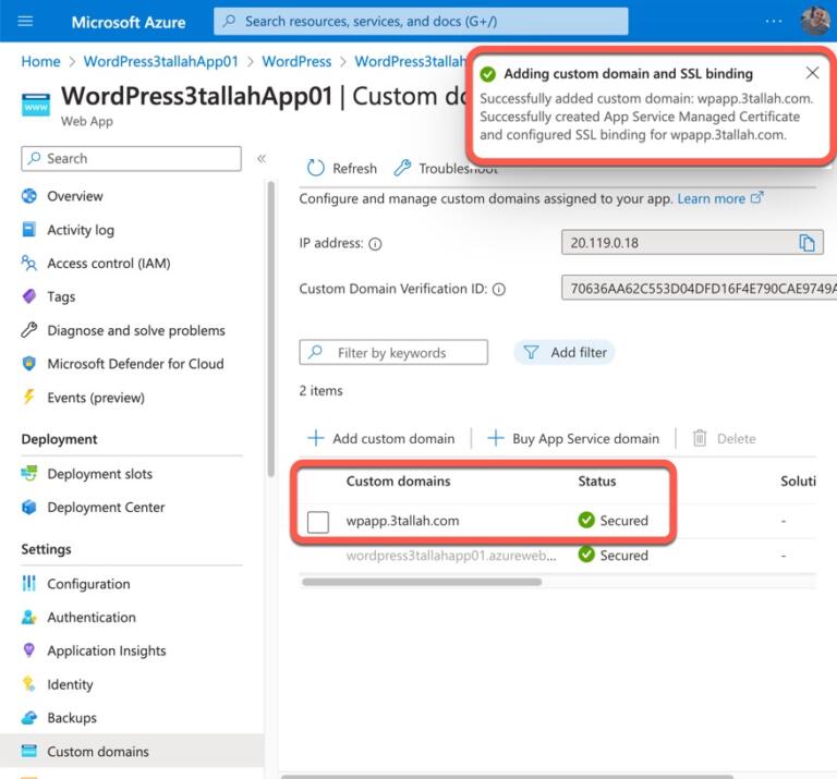 How To Create WordPress Site On Azure App Service - 3tallah